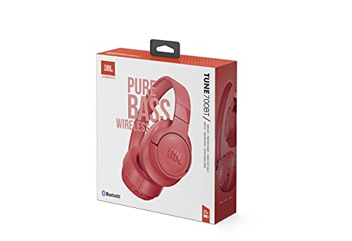 JBL TUNE 700BT - Wireless Over-Ear Headphones - Coral (Renewed)