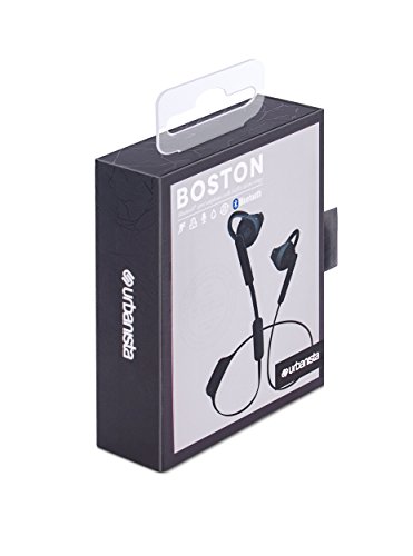 Urbanista Boston Wireless Bluetooth Sport Earphones Headset with Mic and Volume Control, Dark Clown/Black