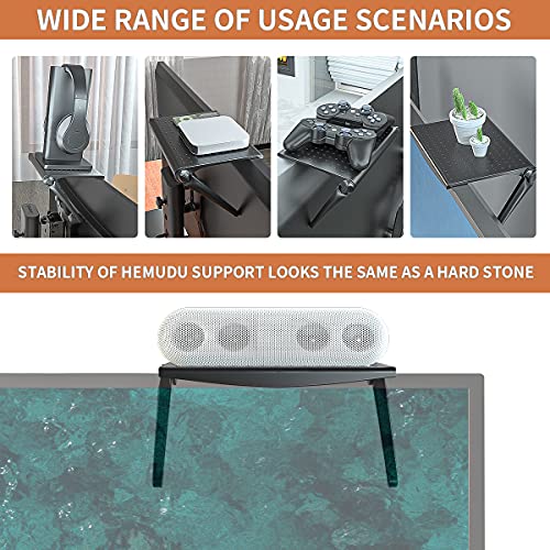 HD01P TV Screen Top Shelf Monitor Mount Organizer for computer monitor/flat Screen TV,Black