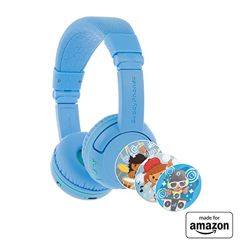 All-new Fire HD 8 Kids Tablet Bundle. Includes Fire HD 8 Kids Tablet | Blue & Made For Amazon PlayTime Volume Limiting Bluetooth Kids Headphones Age (3-7)| Blue