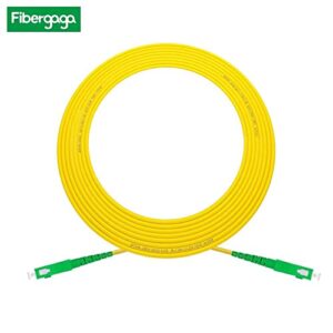 Fibergaga-5m(16ft) OS2 SC/APC to SC/APC Fiber Patch Cable Single Mode Fiber, Simplex, Length Option: 0.5M(1.6ft)-100m(328ft) 9/125μm 2.0mm Cable Diameter Fiber Optic Cable