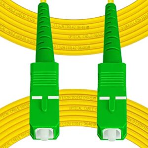 Fibergaga-5m(16ft) OS2 SC/APC to SC/APC Fiber Patch Cable Single Mode Fiber, Simplex, Length Option: 0.5M(1.6ft)-100m(328ft) 9/125μm 2.0mm Cable Diameter Fiber Optic Cable