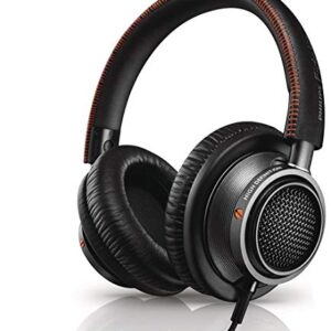 Philips Fidelio L2 Over-Ear Premium Portable Headphones with in-line Mic, Noise Isolation, Hi-Res - Black/Orange (L2BO)