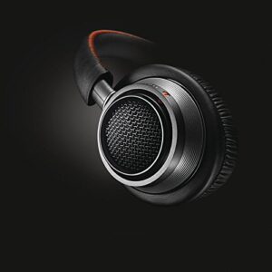 Philips Fidelio L2 Over-Ear Premium Portable Headphones with in-line Mic, Noise Isolation, Hi-Res - Black/Orange (L2BO)