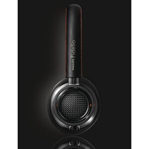 Philips Fidelio L2 Over-Ear Premium Portable Headphones with in-line Mic, Noise Isolation, Hi-Res - Black/Orange (L2BO)