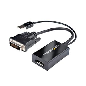 startech.com dvi to displayport adapter – usb power – 1920 x 1200 – dvi to displayport converter – video adapter – dvi-d to dp (dvi2dp2)