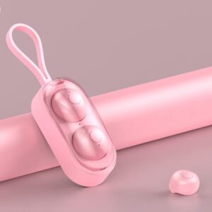 xmenha pink invisible earbuds hidden for work ear buds for small ears tiny mini earbuds smallest earplug headphones women workout cute kawaii girls gaming sleep headphones pink earphones