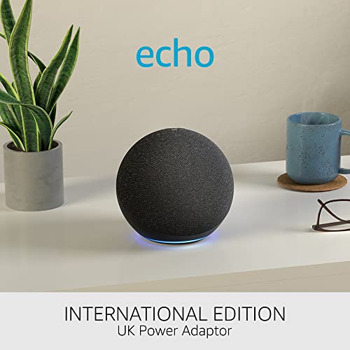 Echo (4th generation) International Version | With premium sound, smart home hub and Alexa | Charcoal