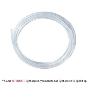 AKEPO Ф0.06in(1.5mm)*16.4ft(5m) PMMA Plastic Side Glow Cable for Optical Fiber Light, Fiber Optic Lighting Decoration for Car Home Use Fiber Optic Light