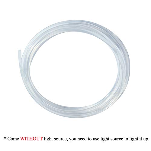 AKEPO Ф0.06in(1.5mm)*16.4ft(5m) PMMA Plastic Side Glow Cable for Optical Fiber Light, Fiber Optic Lighting Decoration for Car Home Use Fiber Optic Light