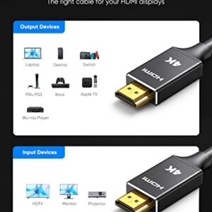 Capshi 4K Long HDMI Cable 35ft/10M, in-Wall CL3 Rated HDMI Cable 2.0 Support (HDR10 8/10bit 18Gbps HDCP2.2 ARC) High Speed HD Shielded Cord Compatible with Roku TV/Laptop/PC/HDTV