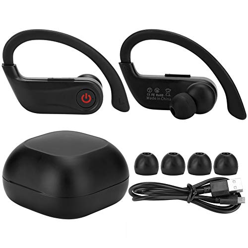 Sports Headphones, Power HBQ PRO Portable Bluetooth 5.0 Earphone Digital Display Wireless in Ear Sports Headset Sport for Sports and Fitness Enthusiasts（Black）