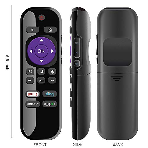 Gvirtue LC-RCRUS-17 Universal Remote Control Replacement for Sharp Roku Smart TV Remote All Sharp Roku Smart LED TV with Netflix, Amazon, Sling, HBONOW Button