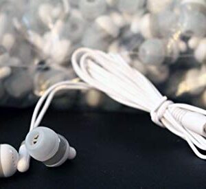 LowCostEarbuds Bulk Wholesale Lot of 50 White/Gray Earbuds Headphones