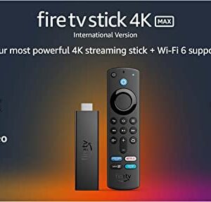 Fire TV Stick 4K Max (International Version) 4K streaming device, Wi-Fi 6, Alexa Voice Remote