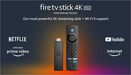 Fire TV Stick 4K Max (International Version) 4K streaming device, Wi-Fi 6, Alexa Voice Remote