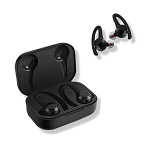 santana rumba by carlos wireless sport bluetooth earbuds, bluetooth headphones ipx5 waterproof, hi-fi hd bass stereo sweatproof earphones w/mic noise cancelling headset for workouts, 21 hrs playtime