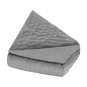 Senso-Rex Original Weighted Blanket with 4 Seasons Cover in Grey - Heavy Blanket for Adults / Teenagers for Better Sleep Size 155 x 220 cm 6 kg