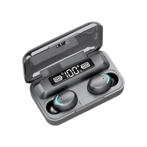 growtochoice in-ear headphone waterproof lcd display stereo power bank mobile phone wireless earbuds