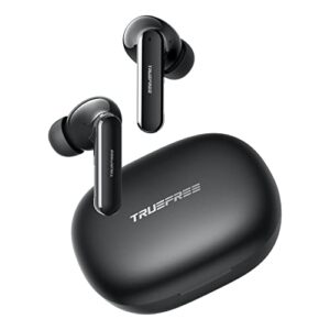 wireless earbuds truefree t1 bluetooth 5.0 headphones in-ear stereo earphones with 4 mics ai enc for clear calls, 60ms low latency game mode, touch control, total 30 hours of playtime, immersive sound