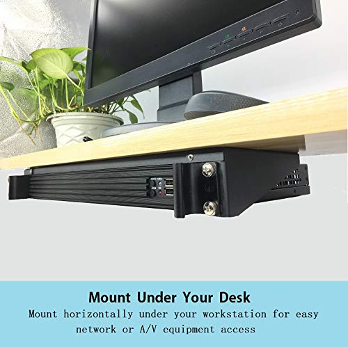 JINGCHENGMEI 19 Inch 1U Heavy Duty Vertical Wall Mountable Rack and 125 lb Wall Mountable Server Rack (MFT-HVWRF1U)