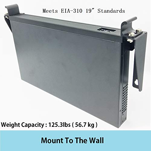 JINGCHENGMEI 19 Inch 1U Heavy Duty Vertical Wall Mountable Rack and 125 lb Wall Mountable Server Rack (MFT-HVWRF1U)