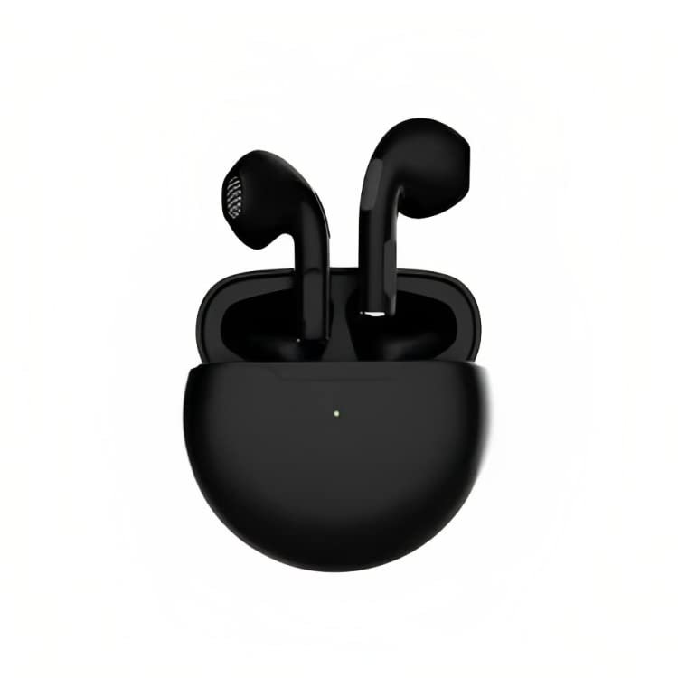 Pro 6 TWS in-Ear Headphones. Wireless, Handsfree, Noise Cancelling, Class 1 Bluetooth, IPX-4 Waterproof, Built-in Microphone, and HiFi Lossless Sound Quality. Lates Model!!! (Black)