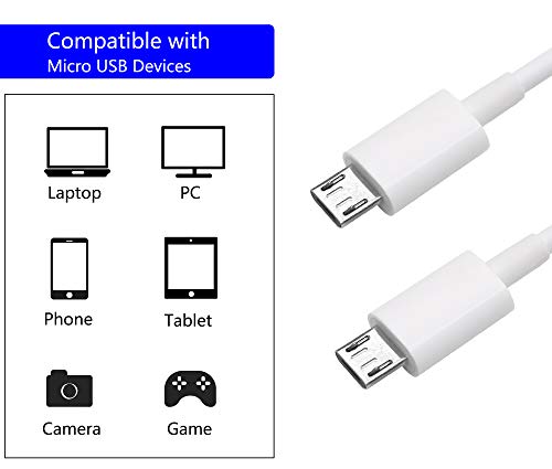 CERRXIAN USB 2.0 Type A Male to 2 Micro USB Male Splitter Y Data Charge Cable