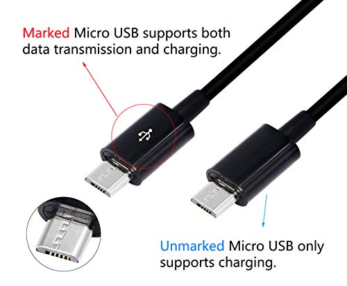 CERRXIAN USB 2.0 Type A Male to 2 Micro USB Male Splitter Y Data Charge Cable