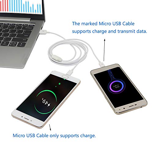 CERRXIAN USB 2.0 Type A Male to 2 Micro USB Male Splitter Y Data Charge Cable