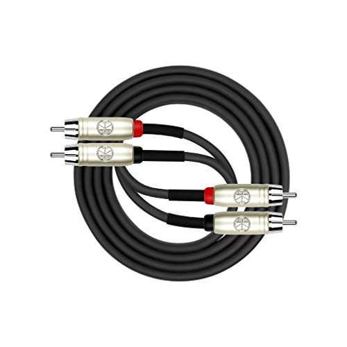 Kirlin Cable AP-401PR-06/BK - 6 Feet - Dual RCA to Dual RCA Patch Cable