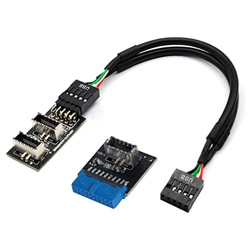 chenyang CY USB Header Adapter USB 3.1 Front Panel Socket Type-E to USB 3.0 20Pin Header Male Extension Adapter for Motherboard