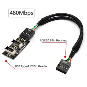 chenyang CY USB Header Adapter USB 3.1 Front Panel Socket Type-E to USB 3.0 20Pin Header Male Extension Adapter for Motherboard