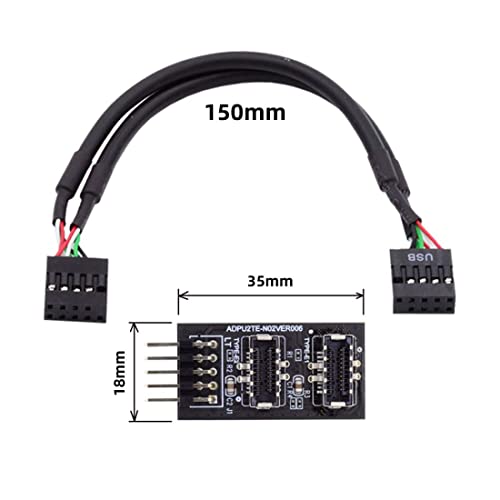 chenyang CY USB Header Adapter USB 3.1 Front Panel Socket Type-E to USB 3.0 20Pin Header Male Extension Adapter for Motherboard