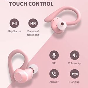 Wireless Earbuds, Bluetooth 5.1 Sport Headphones with mic, Noise Cancelling Touch Control in-Ear Bluetooth Earphones, Type-C Charging Wireless Headphones Auto Pairing, Stereo Headset for Gym