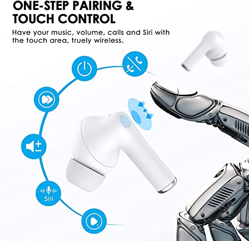 Wireless Headphones, Noise Canceling Bluetooth Sports Bluetooth Headphones with Mini Charging Case and Built-in Microphon,for iPhone Android