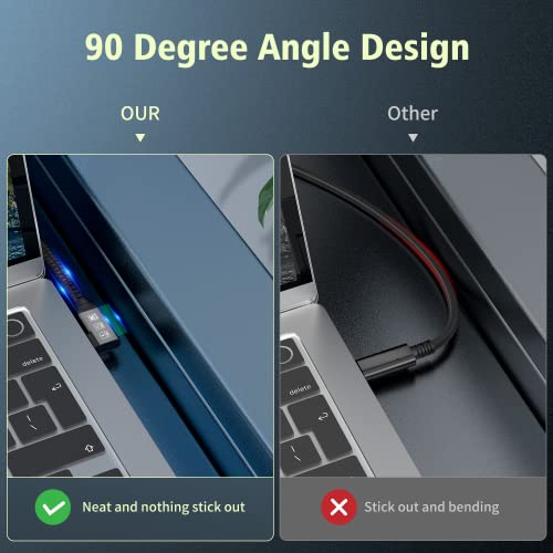 YIWENTEC USB4 8K 0.5M Cable Thunderbolt 4 USB 4 Type-c Male Angle to Female Extension Cable Ultra HD 8K@60Hz 100W Charging 40Gbps Data Transfer Compatible with External SSD eGPU USB-C Docking