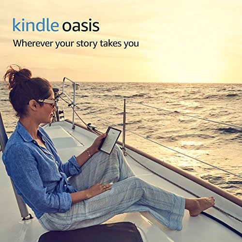 Kindle Oasis E-reader (Previous Generation - 9th) - Graphite, 7" High-Resolution Display (300 ppi), Waterproof, Built-In Audible, 32 GB, Wi-Fi + Free Cellular Connectivity (Closeout)