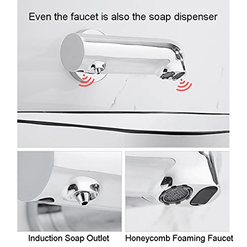 HAOYAO Soap Dispenser 2-in-1 Automatic Soap Dispenser for Kitchen Sink W/Automatic Hand Senso,Built-in for Wall,Hand Sanitizer Dispenser Wall Mount Upgraded