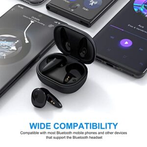 ACAGET Wireless Earbuds for iPhone 13 Pro Max 14 Plus Bluetooth Headphones Lightweight Touch Control Stereo Earphones with Charging Case Built-in Mic Headset for Galaxy A53 S23 Samsung S22 Ultra Black