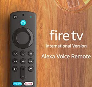 Alexa Voice Remote (International Version) with TV controls, requires compatible Fire TV device