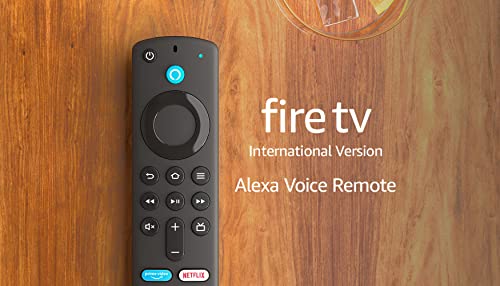 Alexa Voice Remote (International Version) with TV controls, requires compatible Fire TV device