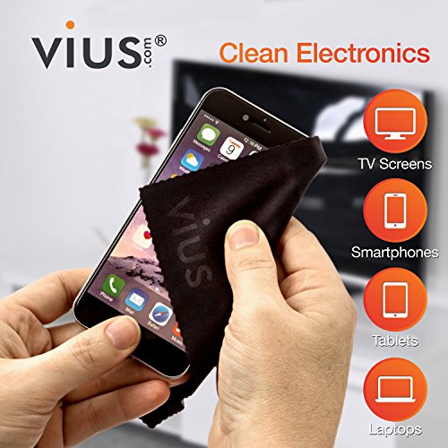 Screen Cleaner Kit – vius Premium Screen Cleaner Spray for LCD LED TVs, Laptops, Tablets, Monitors, Phones, and Other Electronic Screens - Gently Cleans Fingerprints, Dust, Oil (2oz Travel)