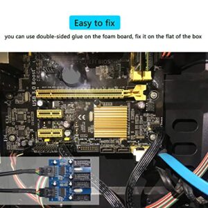 Motherboard USB 9 Pin Header Hub Male 1 to 2/4 Female USB 2.0 Splitter Extension Cable, USB 9-pin Internal Cable 9 pin Connector Adapter for Port Multiplier (35cm)