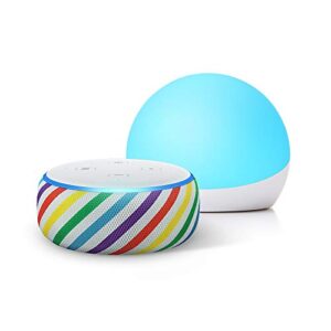 echo dot kids edition – rainbow – with echo glow