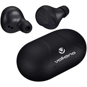 volkano scorpio series true wireless earphones – bluetooth earphones, earbuds wireless for sports, running, gym workout, & home use – usb-c sweatproof tws earphones with 15 hours of playtime (black)