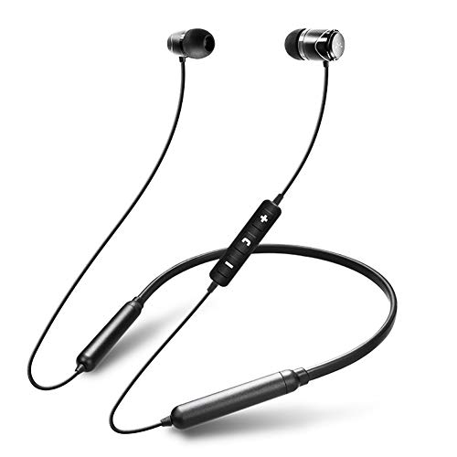 SoundMAGIC E11BT Neckband Bluetooth Headphones Wireless Earphones HiFi Stereo in Ear Headset with Microphone Noise Isolating Sports Earbuds Long Playtime Black