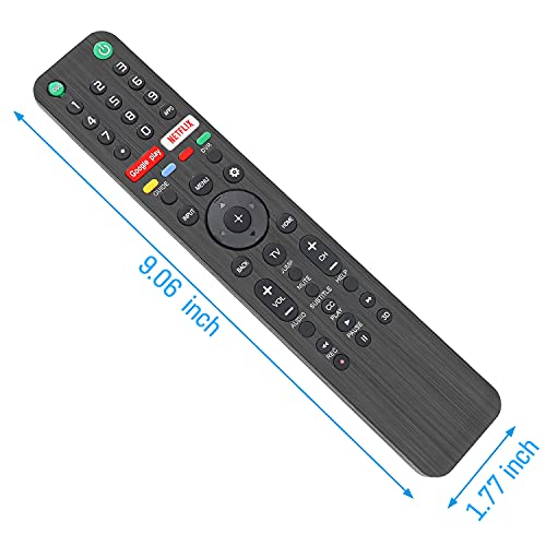 Gvirtue RMF-TX500U Universal Remote Control for Sony Smart TV Remote All Sony Bravia LED OLED LCD 4K UHD HDTV HDR Android TV, with Google Play, Netflix Button (No Voice Command)