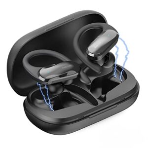 wireless earbuds with earhooks bluetooth headphones 30hrs playtime with wireless charging case running headphones over ear waterproof earphones with mic earbuds wireless for sports running workout