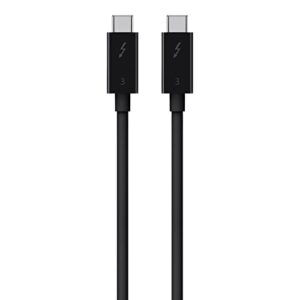 Belkin Thunderbolt 3 Cable (USB-C to USB-C) - USB C Cable For MacBook Air, Galaxy, Apple TV & More, Fast Charging Up To 100W, Made For USB-C, Thunderbolt 3 devices & 5K/Ultra HD - 1.6ft/0.5m - Black